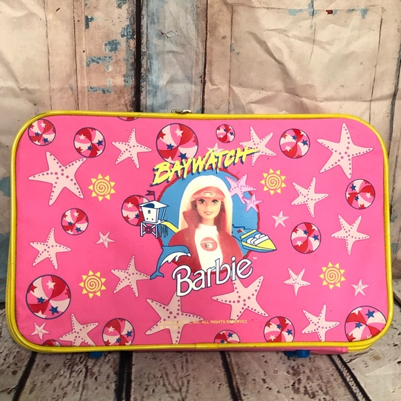 Mattel | Toys | Vtg 994 Mattel Barbie Baywatch Pink Doll Carry Case ...